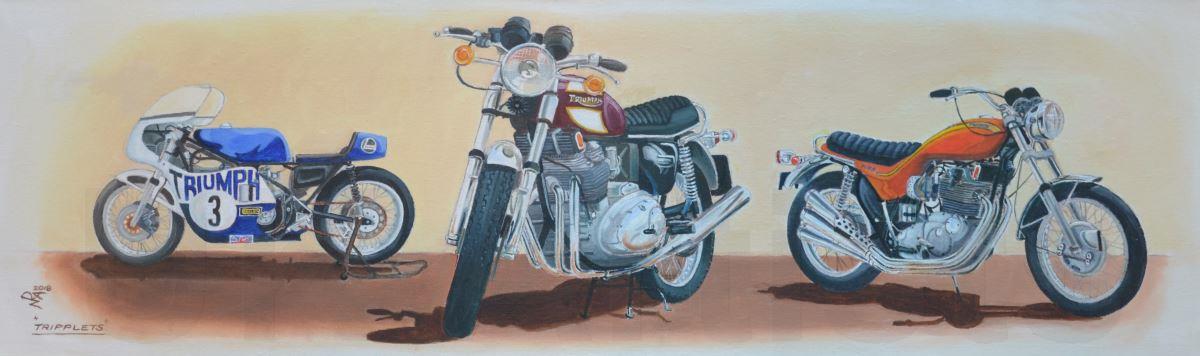 Artwork for sale Tripplets - Triumph Tridents